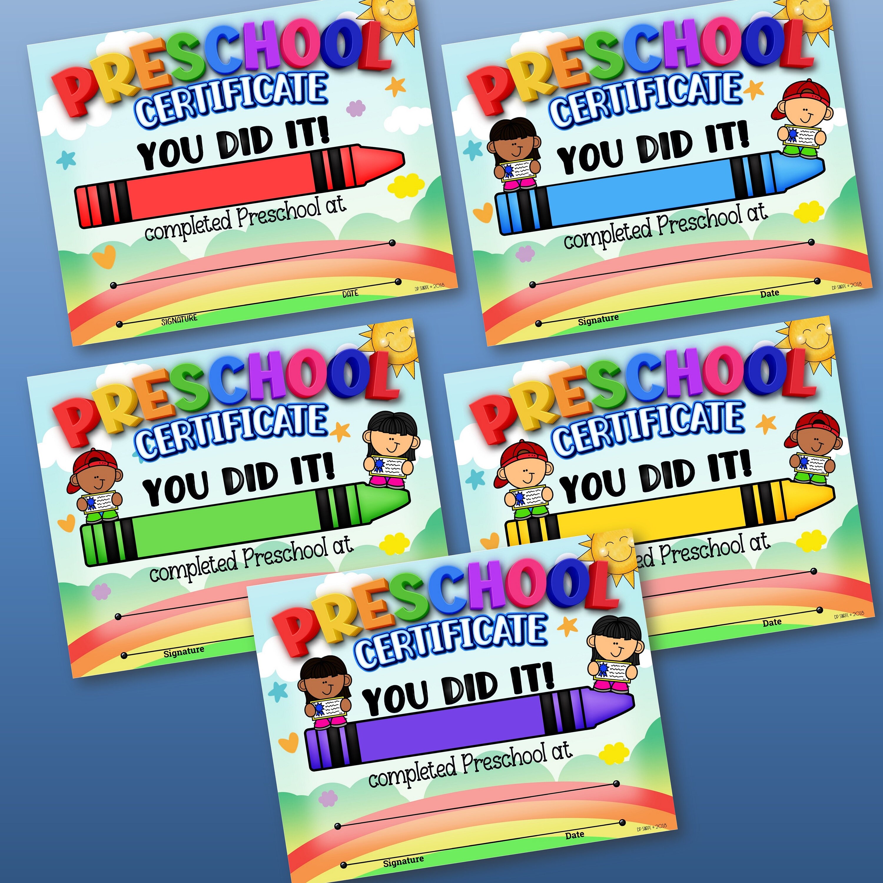 Preschool Promotion Certificates, Powerpoint Certificates, School ...