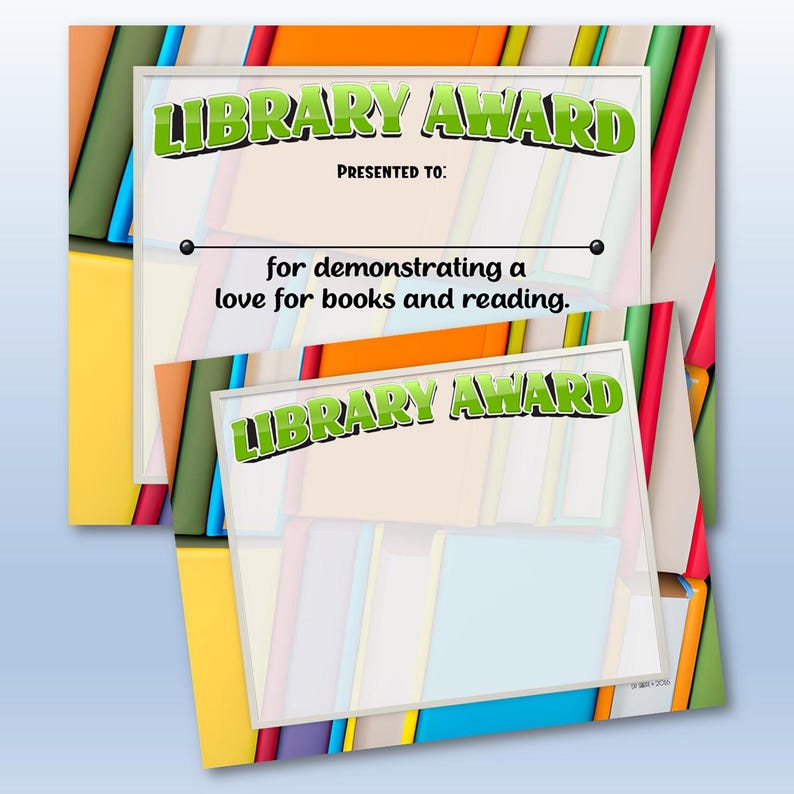 Library Certificates, Powerpoint Certificates, Templates, Editable ...