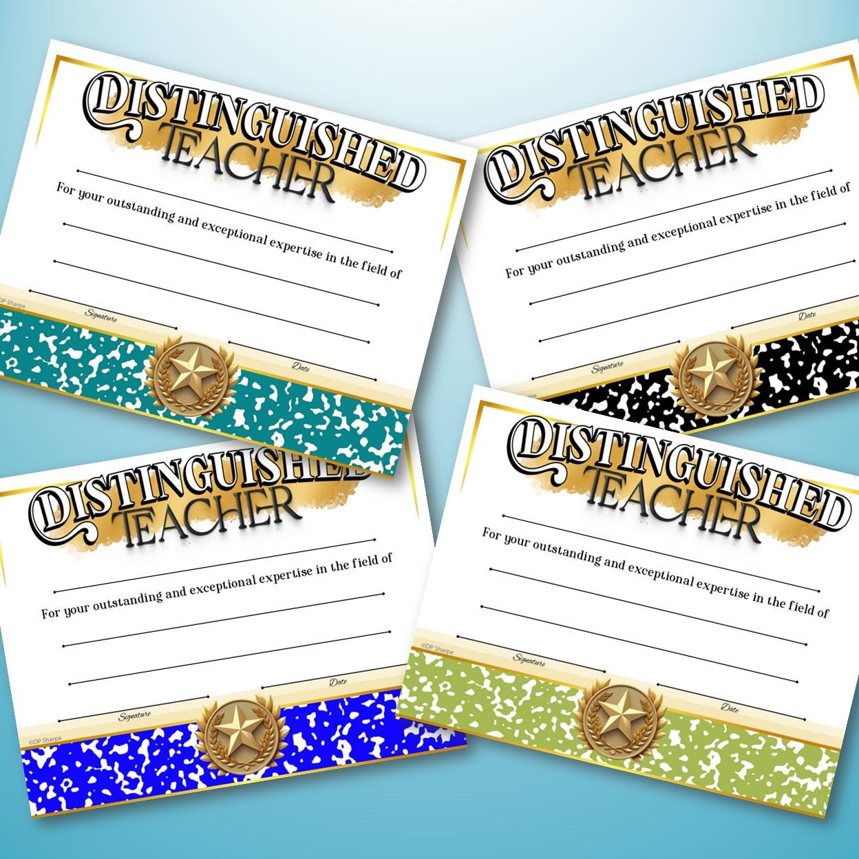 Distinguished Teacher Certificates - Etsy