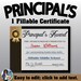 Principal’s Powerpoint Certificate, Powerpoint Certificate, Templates ...