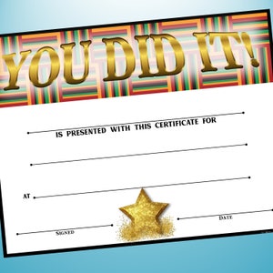 Kente Achievement/recognition Powerpoint Certificate, Fillable ...