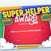 Classroom Helper Certificate - Etsy