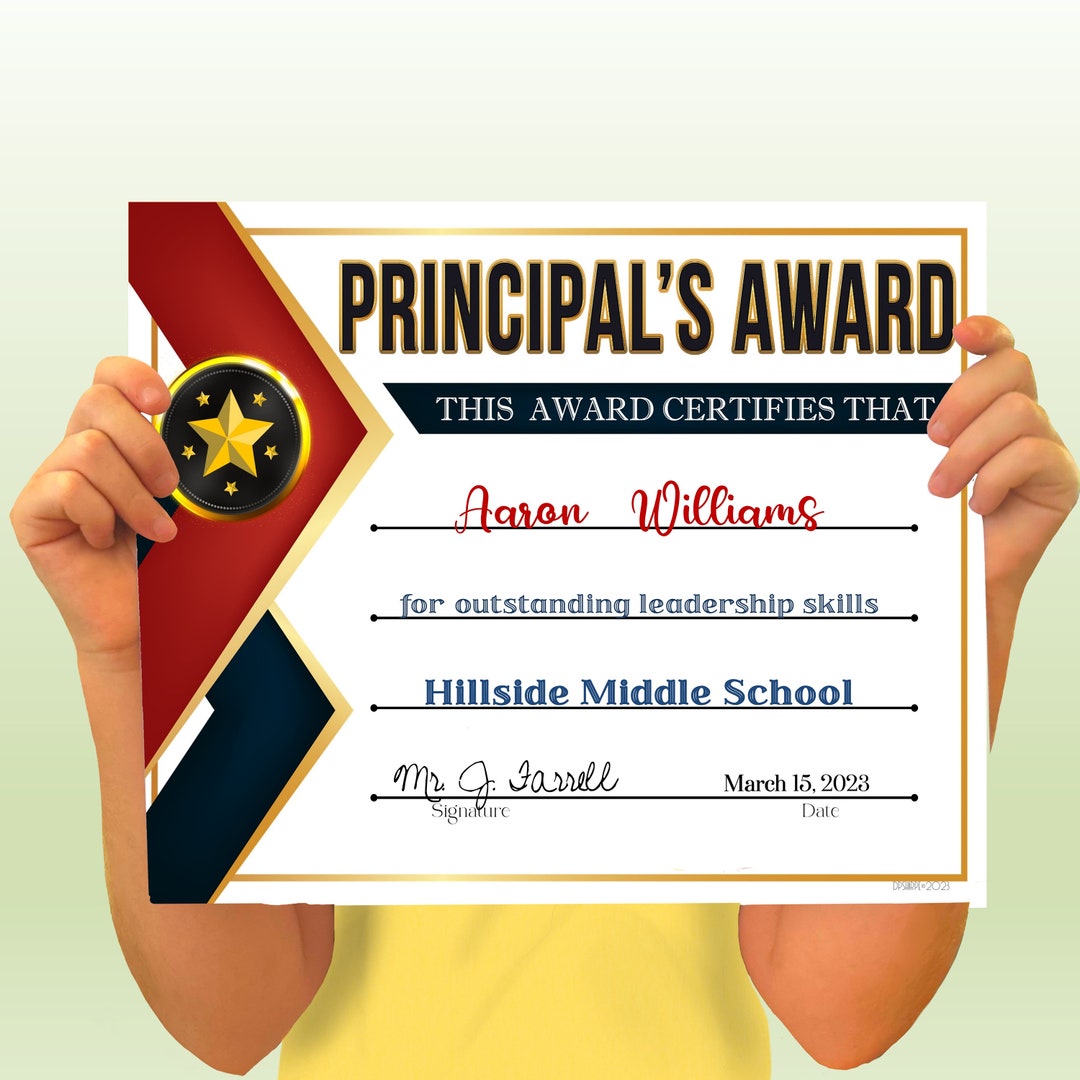 Principal’s Powerpoint Certificate, Powerpoint Certificate, Templates ...