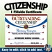 Citizenship Certificate, Powerpoint Certificates, School Certificates ...