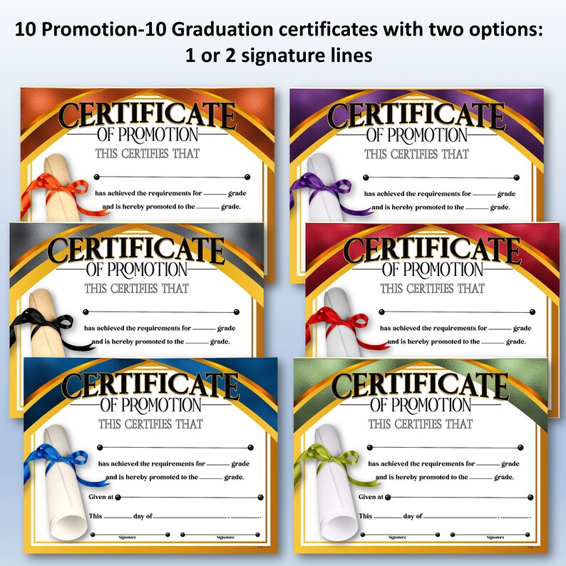 Graduation Promotion Certificates, Powerpoint Certificates, School ...