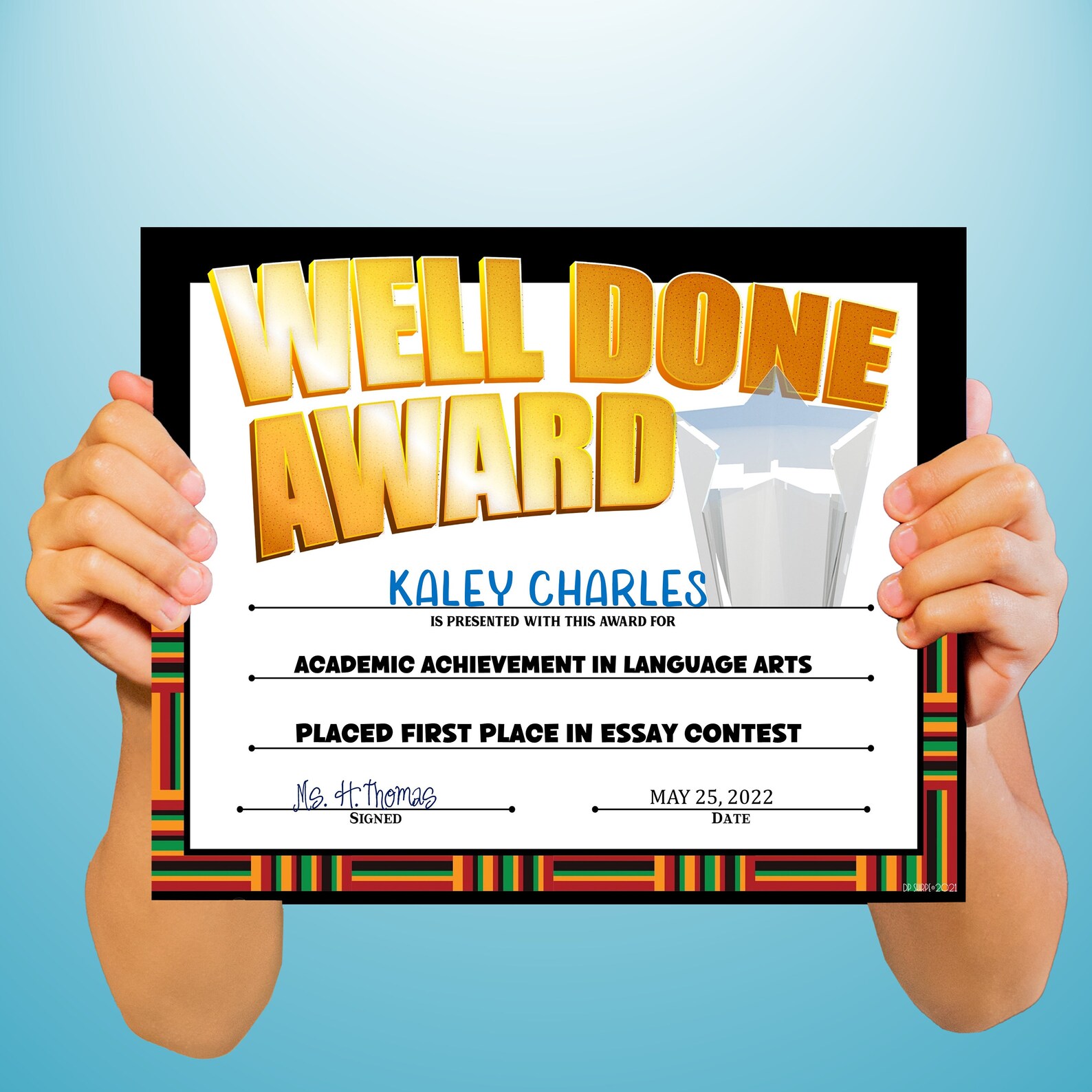 Kente Achievement Recognition Powerpoint Certificate, Fillable ...
