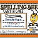 Spelling Bee Certificates, Powerpoint Certificates, Spelling Bee ...