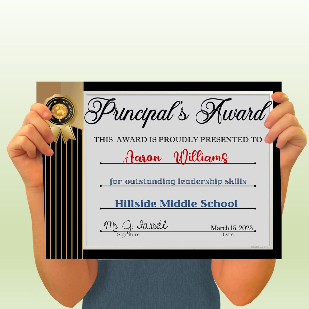Principal’s Powerpoint Certificate, Powerpoint Certificate, Templates ...