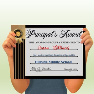 Principal’s Powerpoint Certificate, Powerpoint Certificate, Templates ...