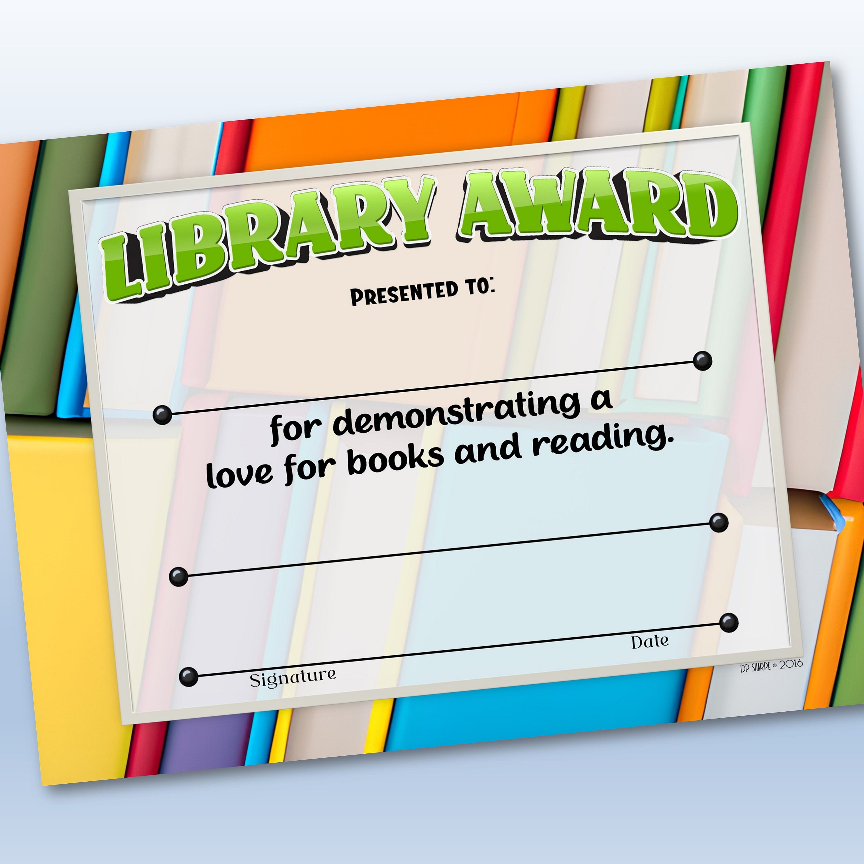 Library Certificates, Powerpoint Certificates, Templates, Editable ...
