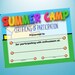 Summer Camp Certificate, Fillable Certificates, Powerpoint, Templates ...