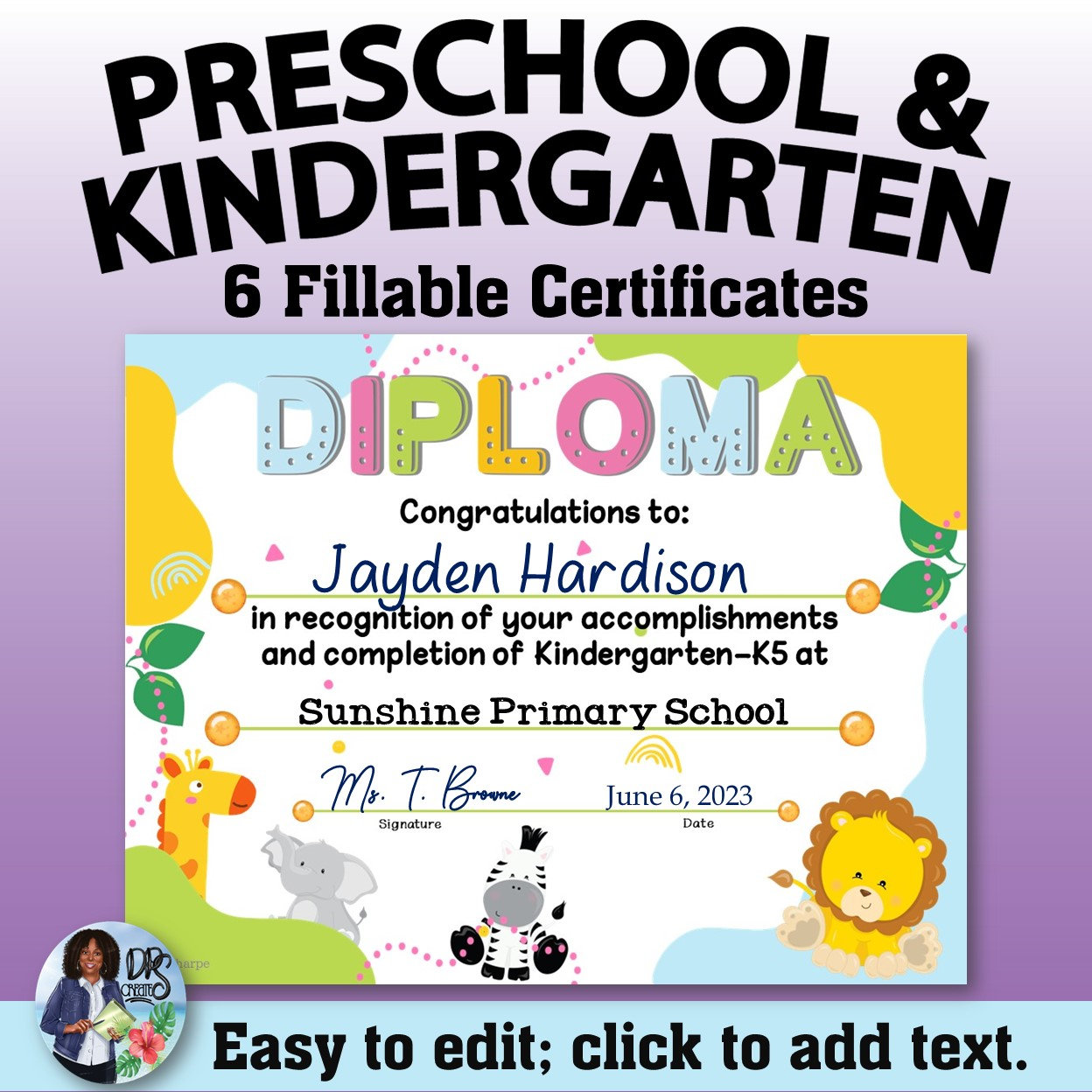 Preschool Kindergarten End of Year Graduation Certificates - Etsy