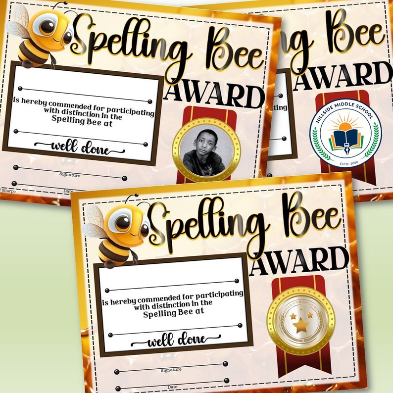 Spelling Bee Certificate - Etsy