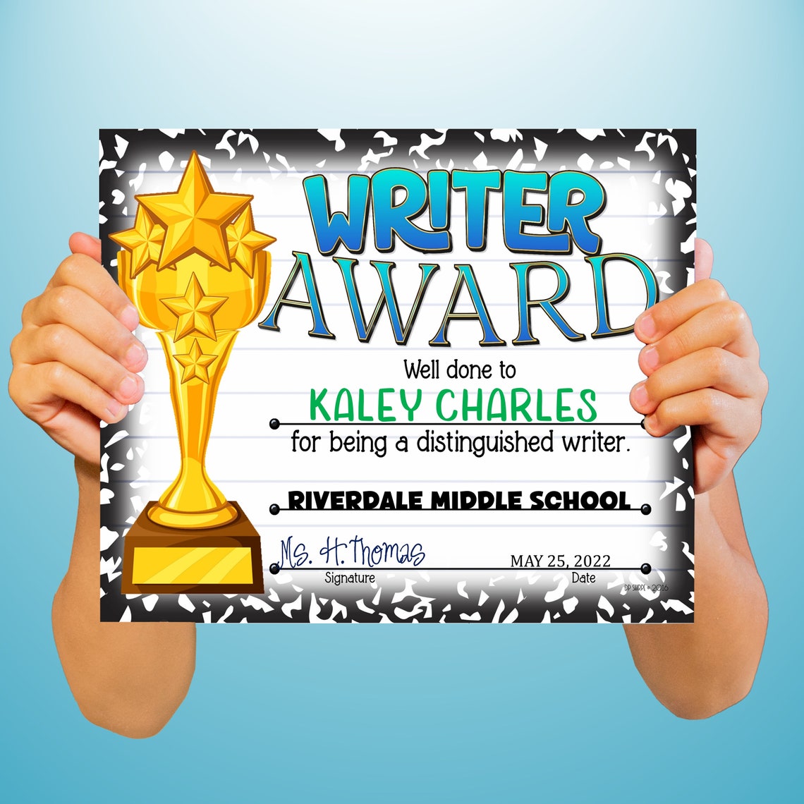 Writer Powerpoint Certificate, Powerpoint Certificate, Writer ...