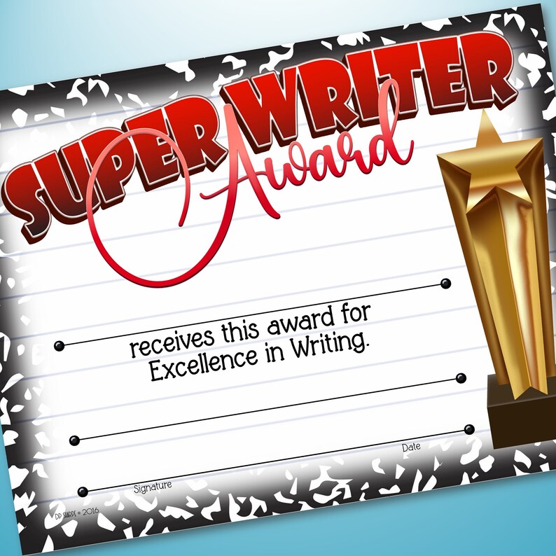 Writer Powerpoint Certificate, Powerpoint Certificate, Writer ...