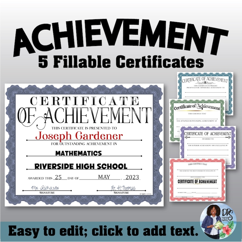 Achievement Powerpoint Certificates, Powerpoint Certificate ...
