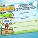 Summer Camp Certificate, Fillable Certificates, Powerpoint, Templates ...