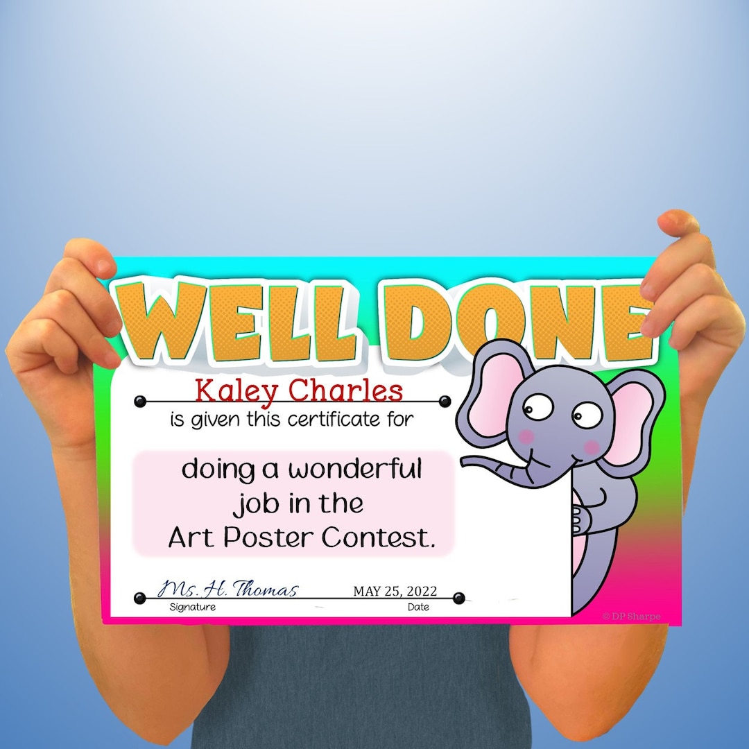 Well Done Certificates, Powerpoint Certificates, School Certificates ...