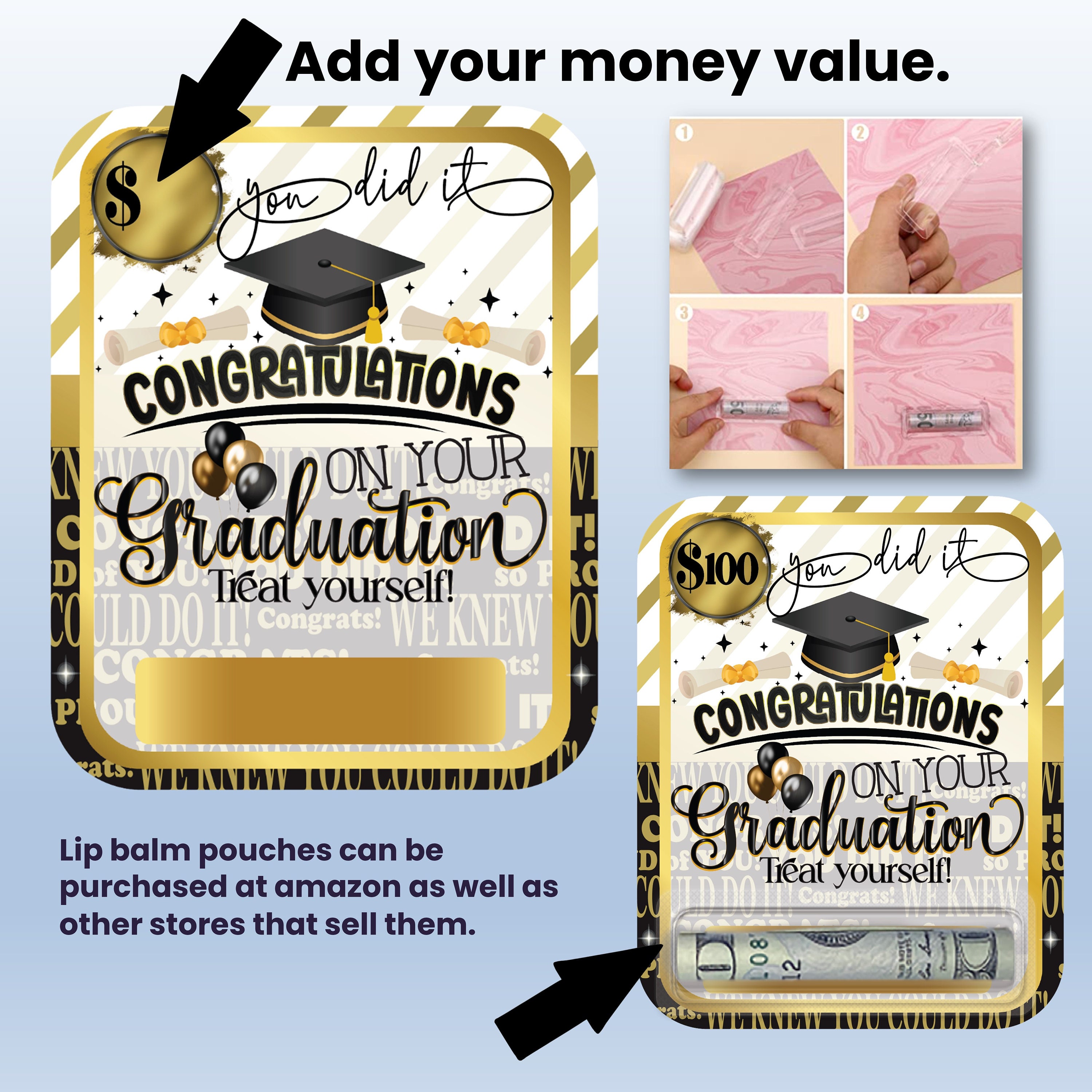Graduation Certificate With Money Card, Powerpoint Certificates, School ...