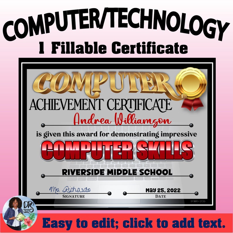 Computer Technology Powerpoint Certificate, Powerpoint Certificate ...