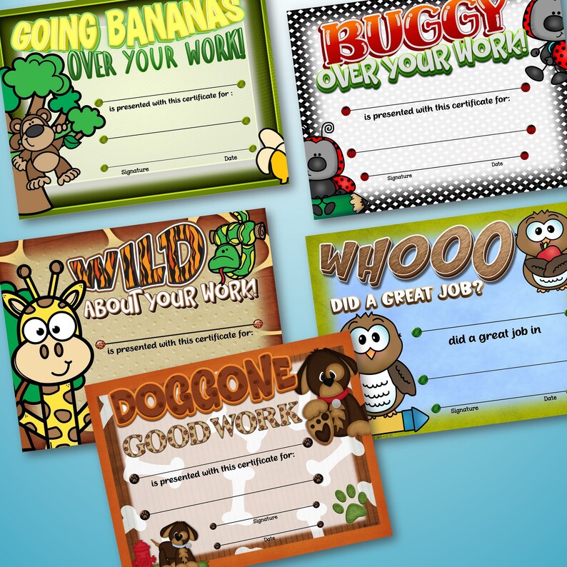 Fun Anytime Certificates and Notecards, Powerpoint Certificates, School ...