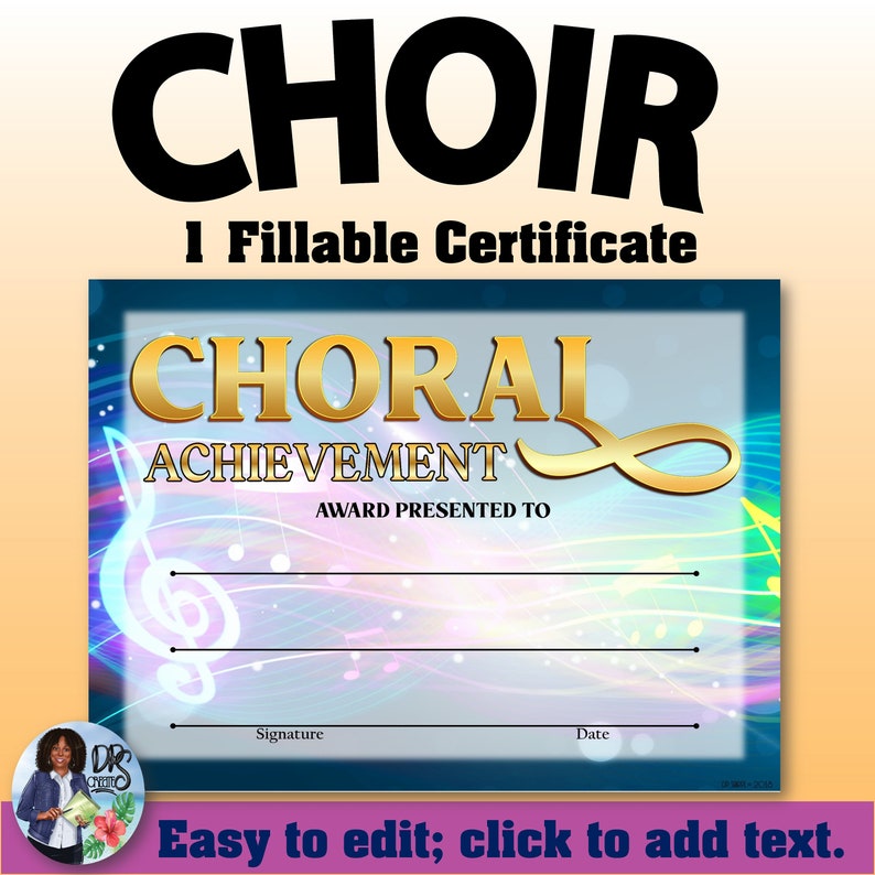 Choir Powerpoint Certificate, Powerpoint Certificate, Music, Templates ...