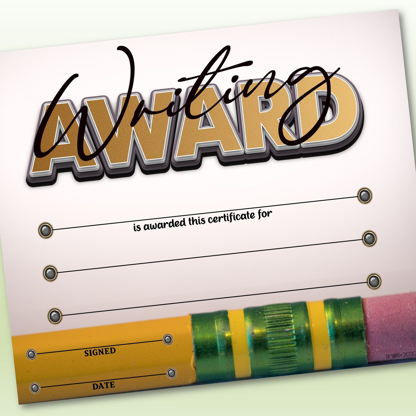 Writer Powerpoint Certificate, Powerpoint Certificate, Writer ...
