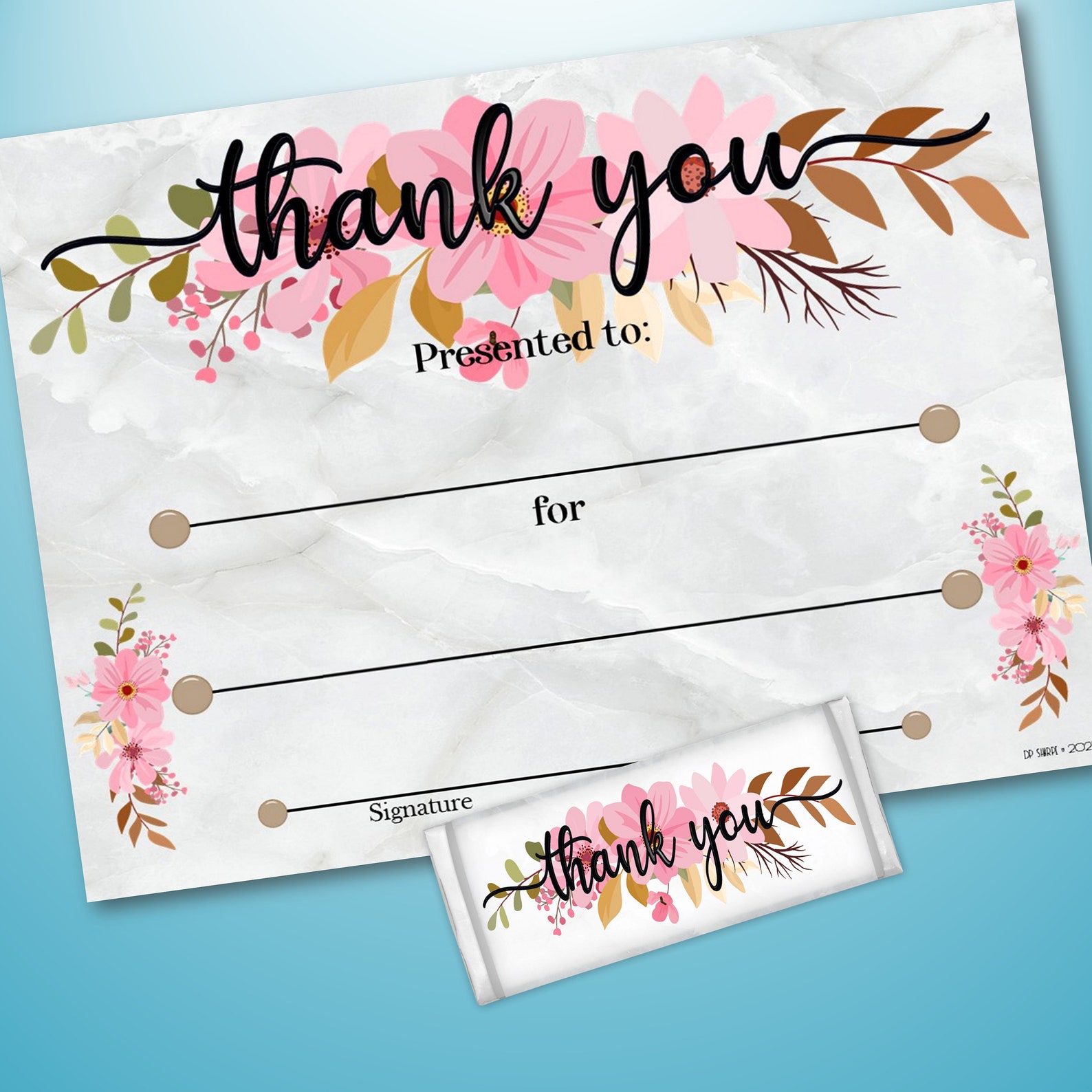 Thank You Certificates With Candy Wrappers, Powerpoint Certificates ...