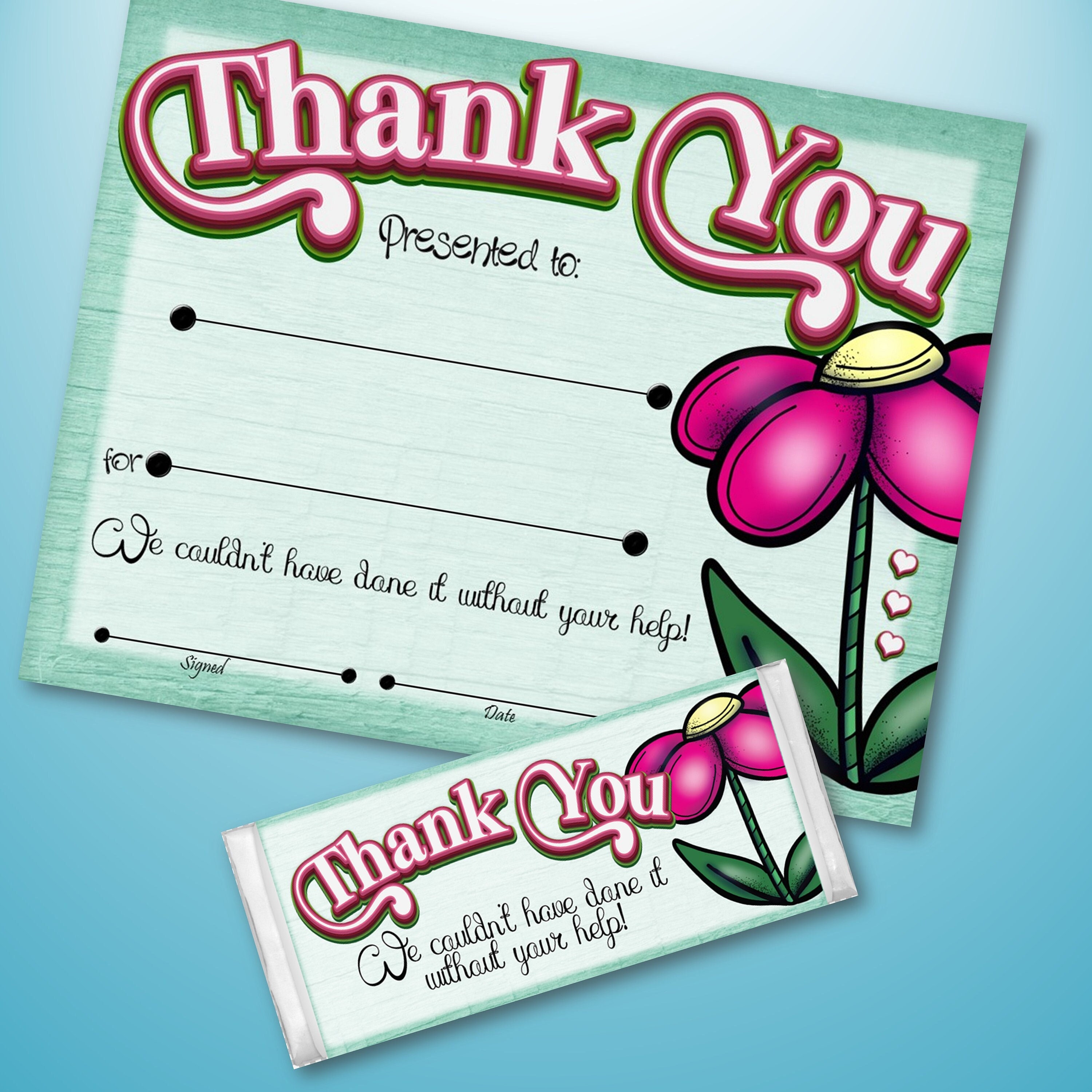 Thank You Certificates With Candy Wrappers, Powerpoint Certificates ...