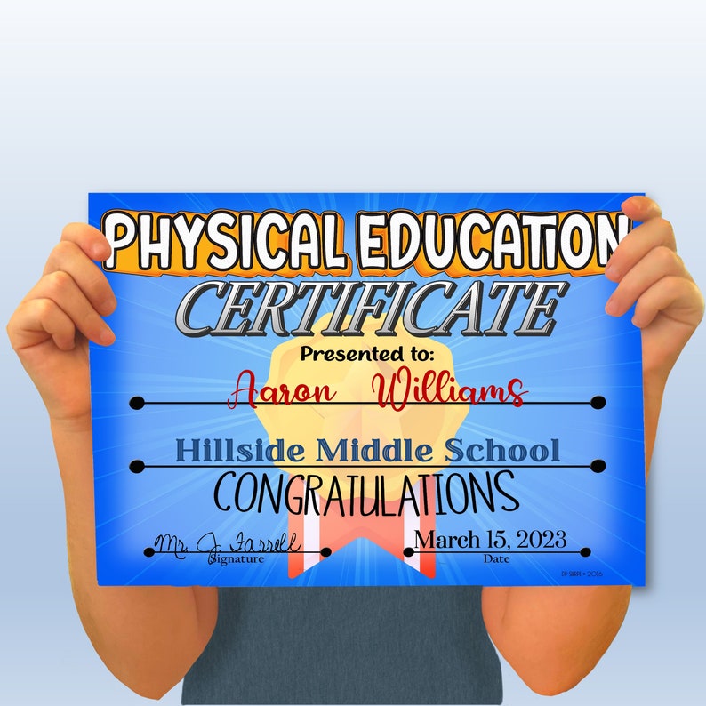 Phys.ed Powerpoint Certificates, Powerpoint Certificates, Templates ...