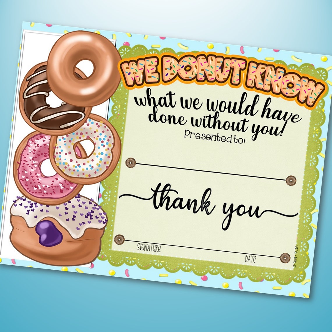 Thank You Certificates With Note Cards, Powerpoint Certificates, School ...