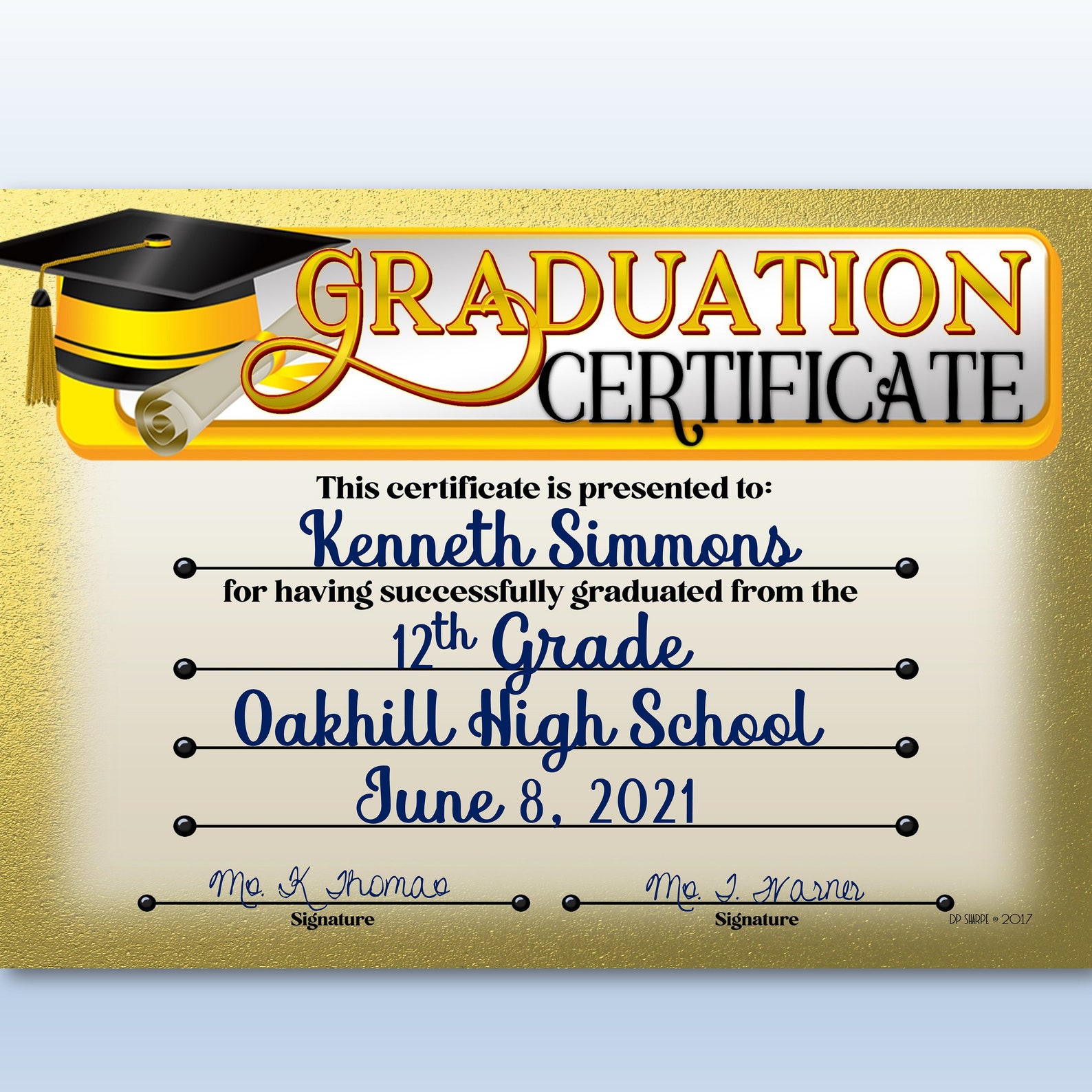 Graduation Certificate, Powerpoint Certificates, School Certificates ...