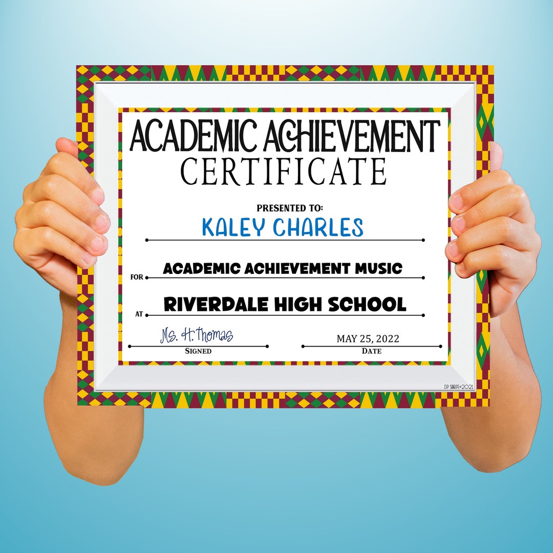 Kente Achievement/recognition Powerpoint Certificate, Fillable ...