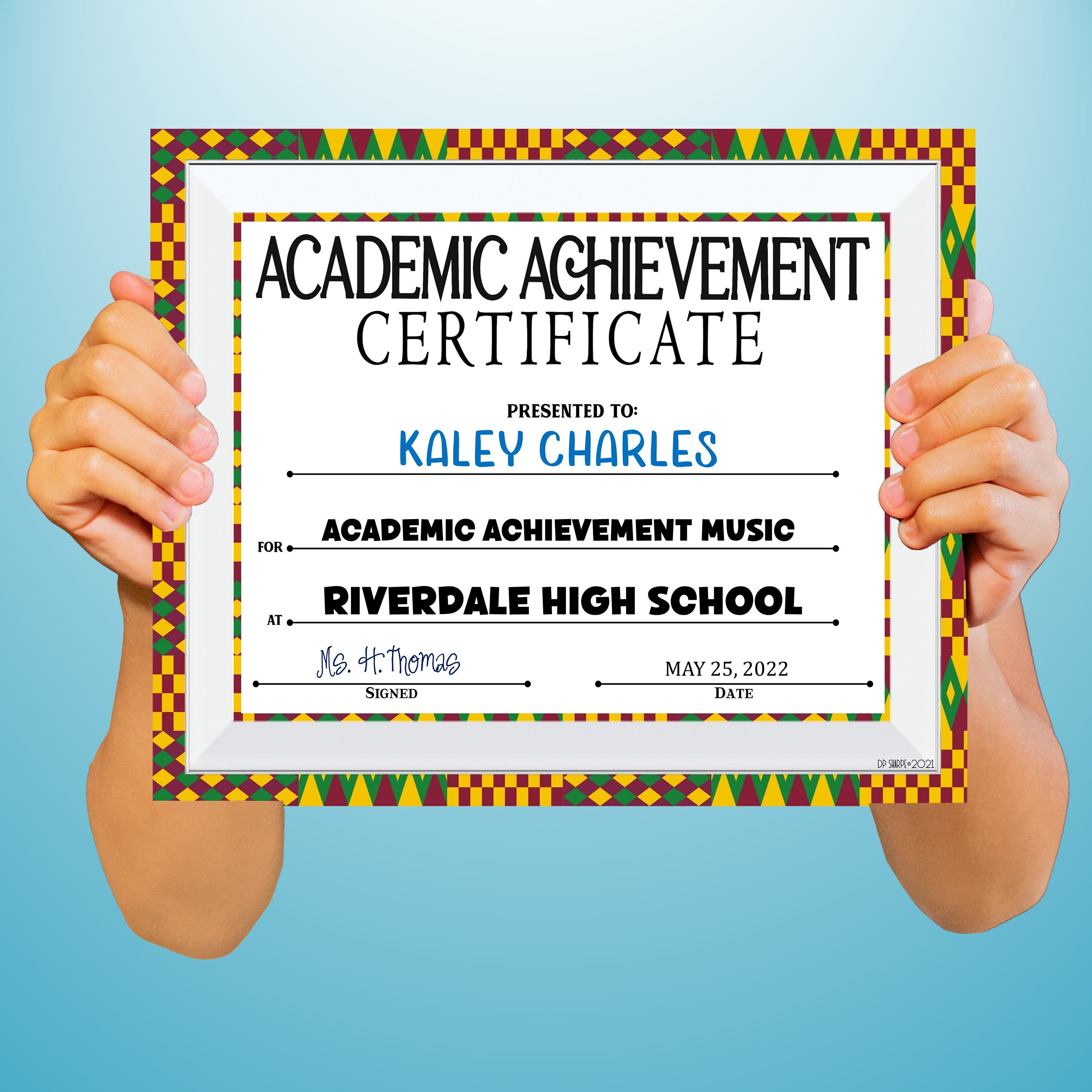 Kente Achievement/recognition Powerpoint Certificate, Fillable ...