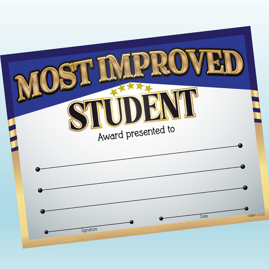 Most Improved Powerpoint Certificates, Powerpoint Certificate, Most ...