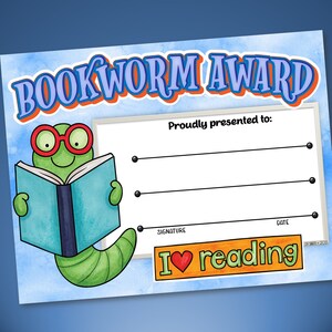 Bookworm Certificates, Powerpoint Certificates, Library Certificates ...