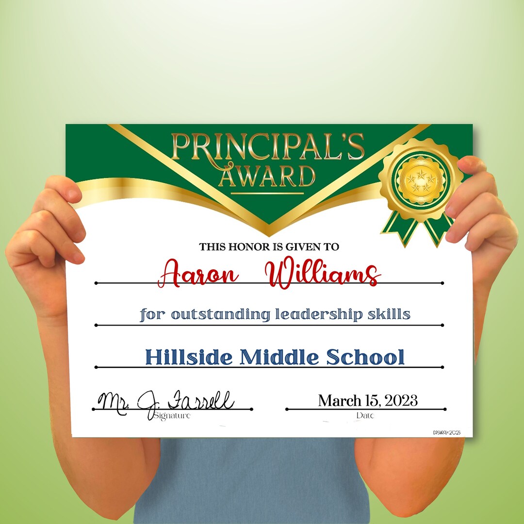 Principal’s Powerpoint Certificates, Powerpoint Certificates, Templates ...