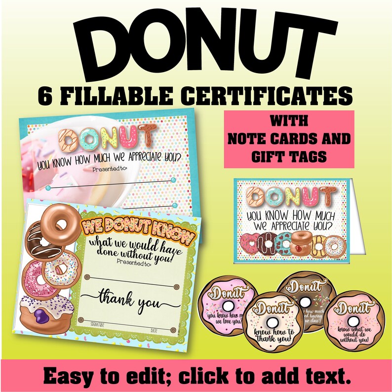 Thank You Certificates With Note Cards, Powerpoint Certificates, School ...