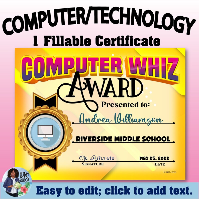 Computer Technology Powerpoint Certificate, Powerpoint Certificate ...