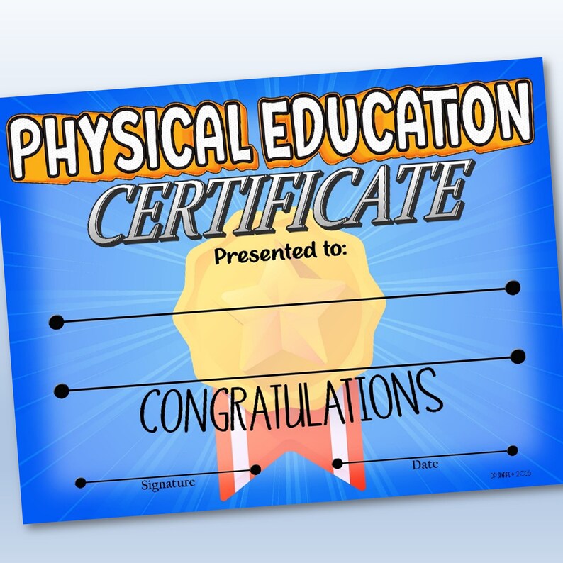 Phys.ed Powerpoint Certificates, Powerpoint Certificates, Templates ...
