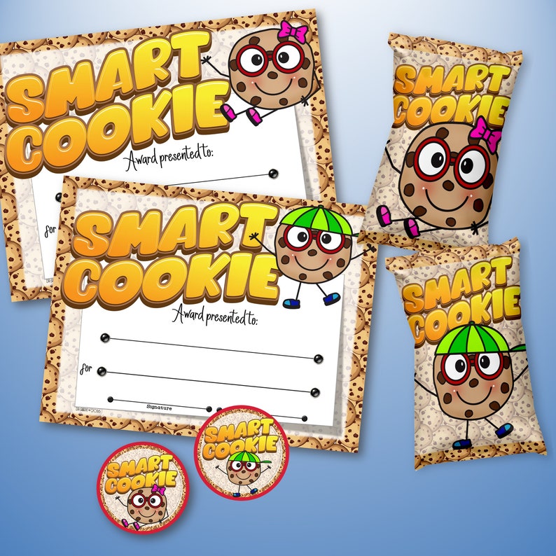 Smart Cookie Certificates With Treat Bag and Tag, Powerpoint ...