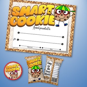 Smart Cookie Certificates With Treat Bag and Tag, Powerpoint ...