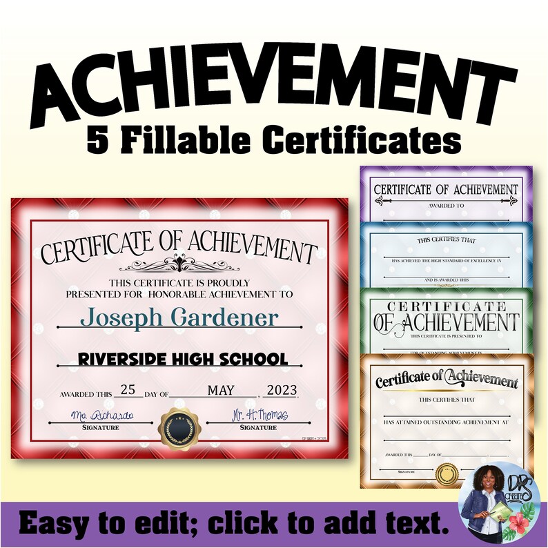 Achievement Powerpoint Certificates, Powerpoint Certificate ...