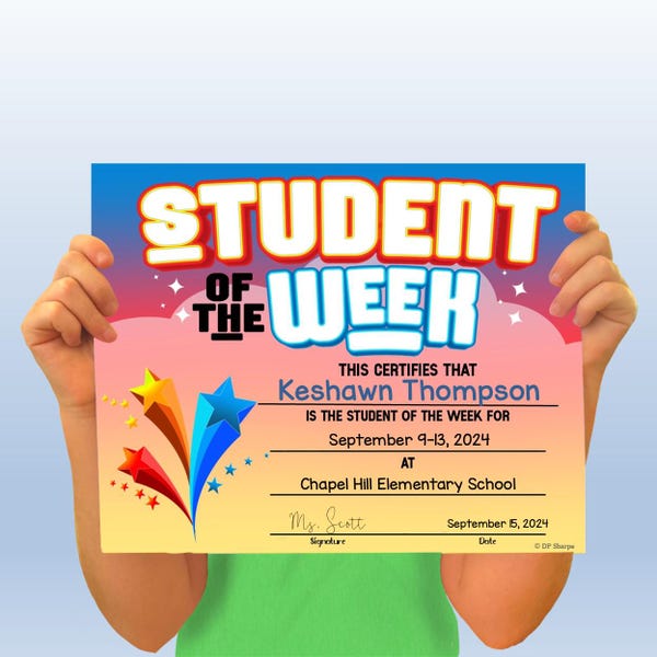 Student of the Month Certificates - Etsy