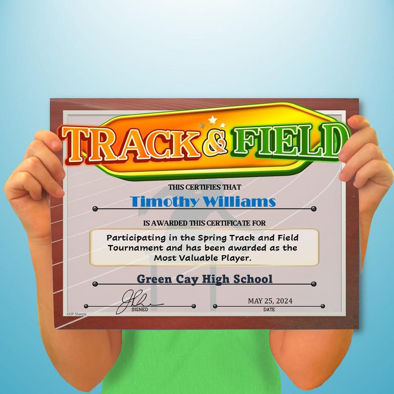 Track and Field Certificates, Powerpoint Certificates, Sport ...