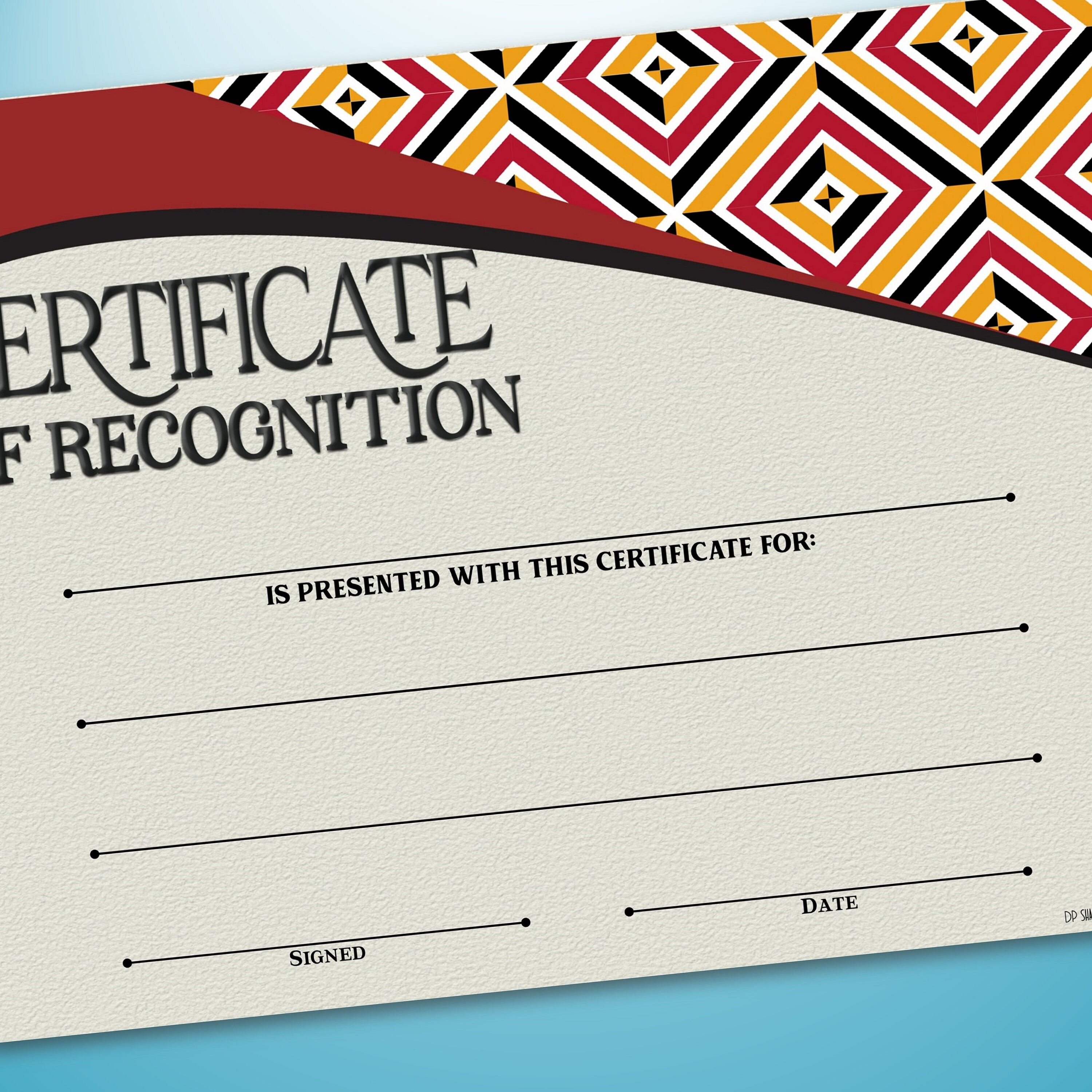 Kente Achievement/recognition Powerpoint Certificate, Fillable ...