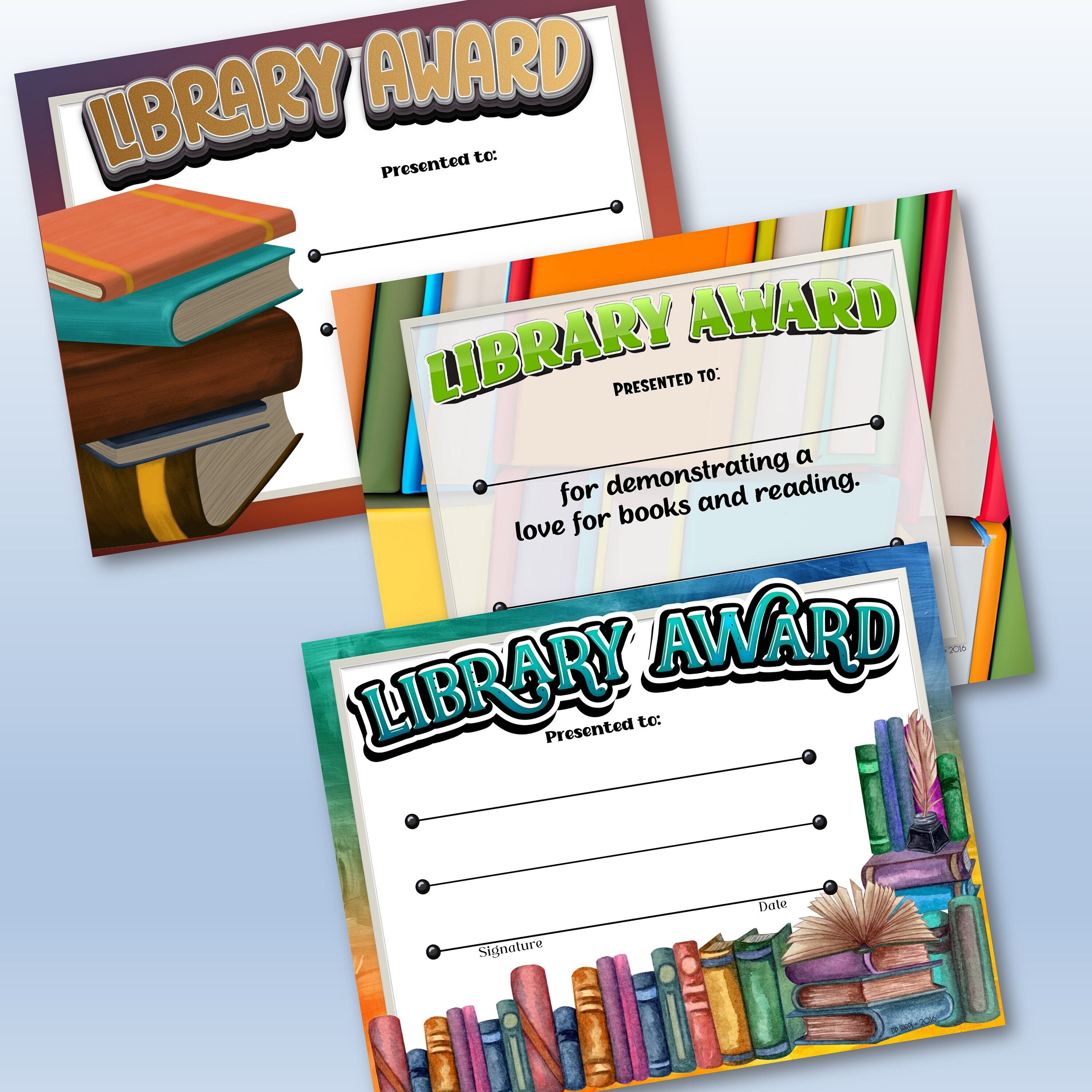 Library Certificates, Powerpoint Certificates, Templates, Editable ...