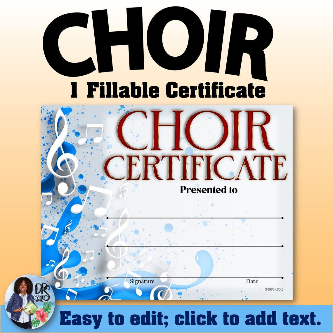 Choir Powerpoint Certificate, Powerpoint Certificate, Music, Templates ...