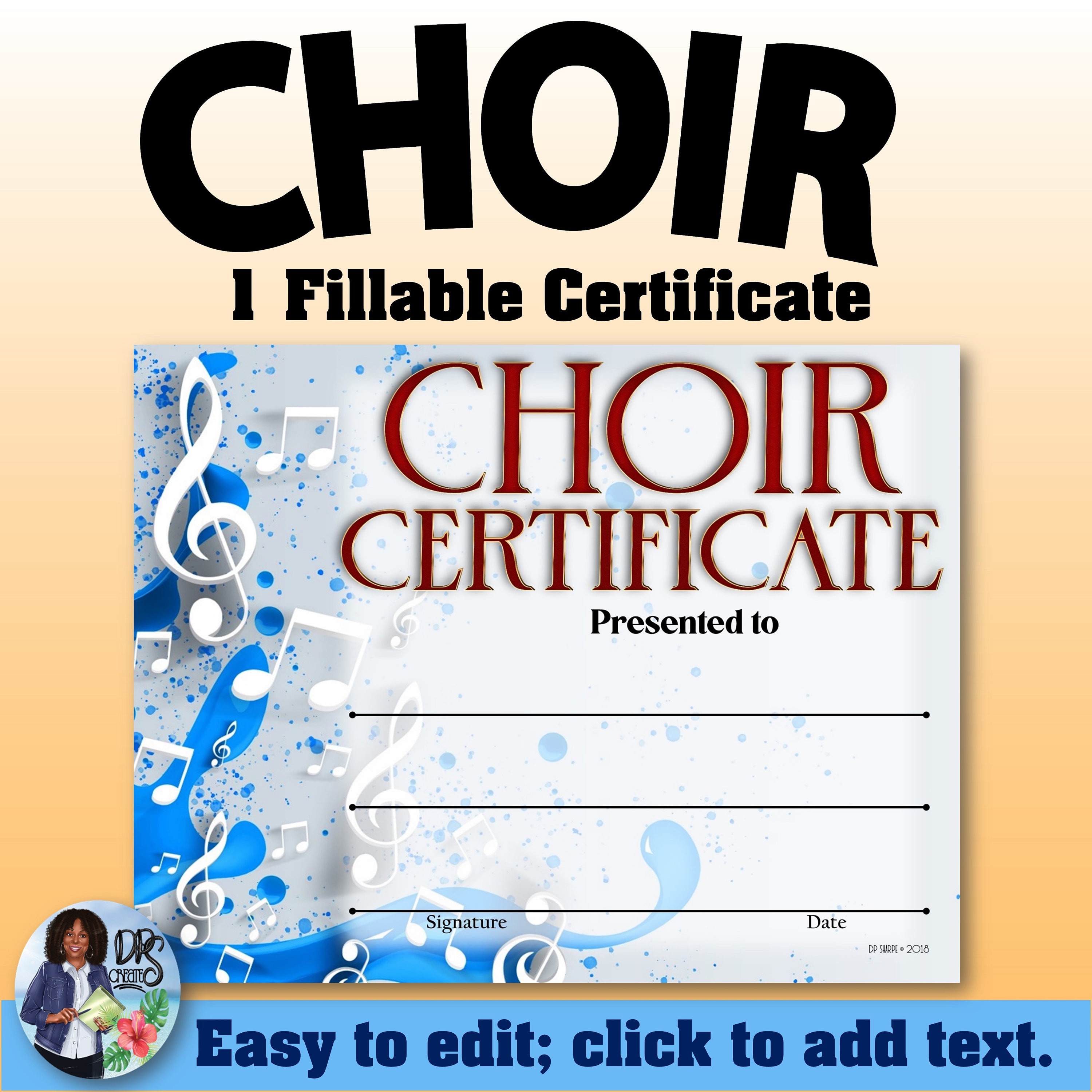 Choir Powerpoint Certificate, Powerpoint Certificate, Music, Templates ...