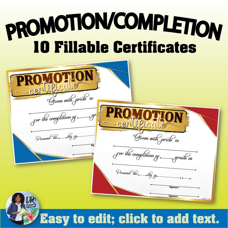 Promotion Certificates, Powerpoint Certificates, School Certificates ...